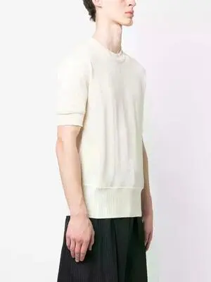 MAISON MARGIELA Ripped-edge Knitted T-shirt
