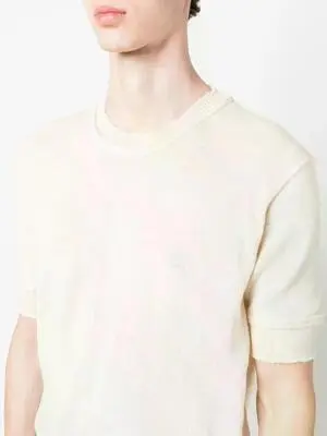 MAISON MARGIELA Ripped-edge Knitted T-shirt