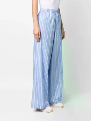 WOERA Striped Palazzo Trousers