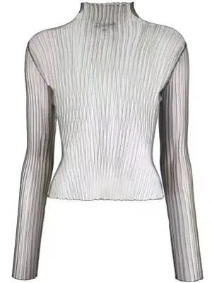 AISLING CAMPS Modern Mist Sheer Long Sleeve T-shirt