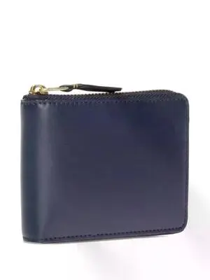 Comme Des Garçons Zip-around Leather Wallet - Blue