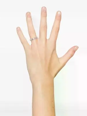 SUZANNE KALAN 18kt White Gold Baguette Diamond Ring - Silver