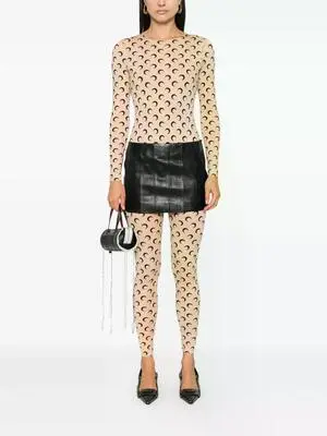 MARINE SERRE Jersey Moon Print Jumpsuit - Neutrals