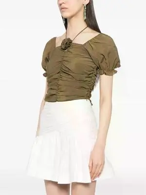 B+AB Floral Appliqué Halterneck Top