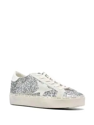 GOLDEN GOOSE Hi-star Glitter Sneakers - Silver