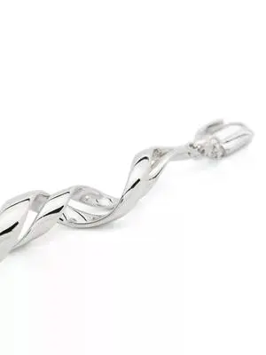 Eddie Borgo Tone Spiraled Ribbon Drop Earrings