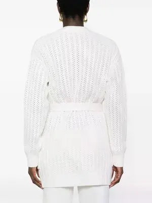 Max Mara Wool-cashmere Blend Cardigan - White