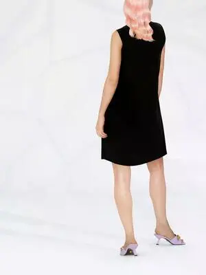 Moschino Sleeveless Mini Shift Dress - Black