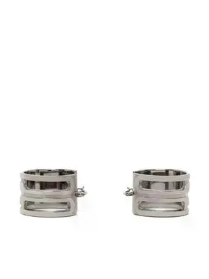 Victoria Beckham Engraved Logo Hoop Earrings