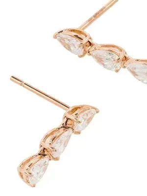 ANITA KO 18kt Rose Gold Pear Diamond Earrings