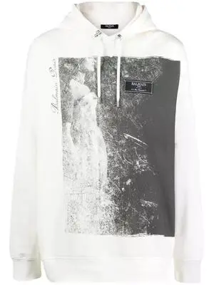 Balmain Jolie Madame Cotton Hoodie - White