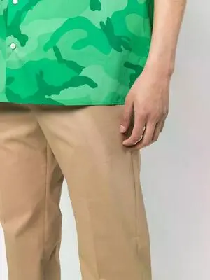 Valentino Garavani Pressed-crease Cotton Chinos - Neutrals