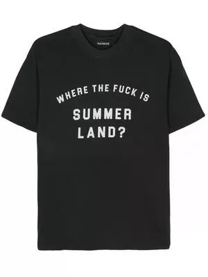 NAHMIAS Slogan-print T-shirt - Grey