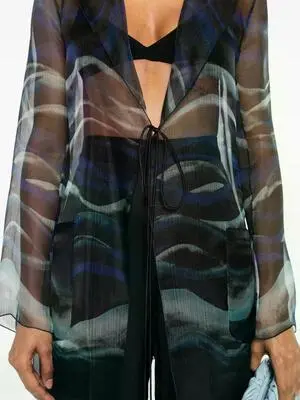 Giorgio Armani Abstract Print Silk Blouse