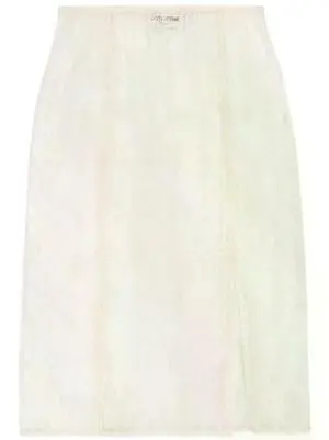 Zadig&Voltaire Justicia Floral Lace Midi Skirt - Neutrals
