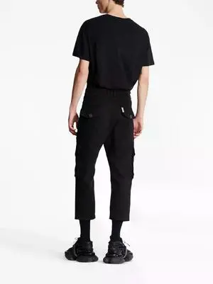 Balmain Cropped Cotton Cargo Trousers