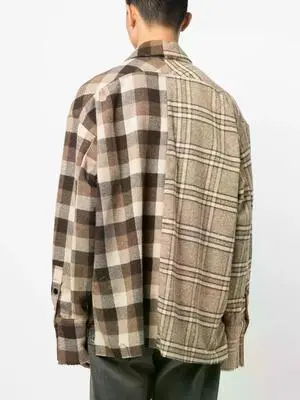 GREG LAUREN Mix-print Long-sleeve Shirt