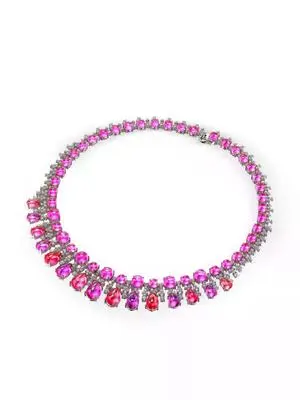 ANABELA CHAN 18kt White Gold Pomegranate Tutti Frutti Necklace - Silver