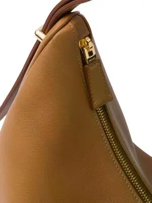 Prada Large Arqué Leather Shoulder Bag