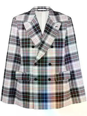 Comme Des Garçons Check-pattern Wool Blazer