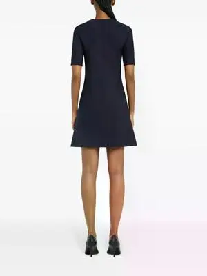 COURREGES A-line Mini Dress With Front Fastening - Blue