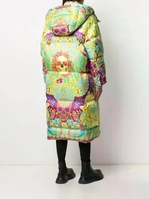 Philipp Plein Baroque-print Long Padded Jacket