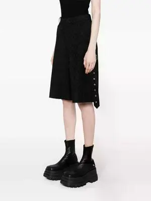 CHARLES JEFFREY Geometric Print Appliqué Shorts