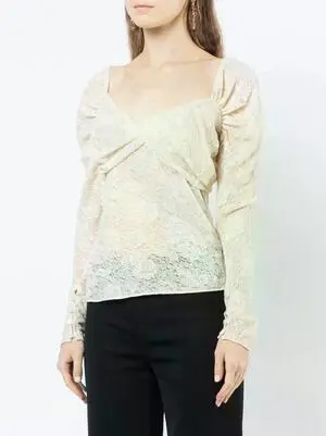 YUHAN WANG Semi-sheer Lace Top