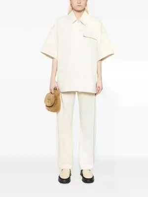 JIL SANDER Cotton Jacket With Buttoned Chest Pocket