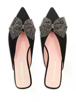 Pretty Ballerinas 10mm Yvette Mules With Crystal Embellishment