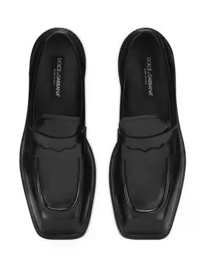 Dolce & Gabbana Square-toe Leather Loafers