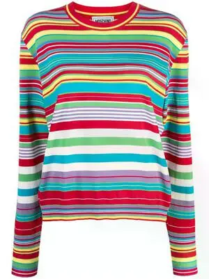 MOSCHINO Moschino Jeans Striped Logo Patch Jumper