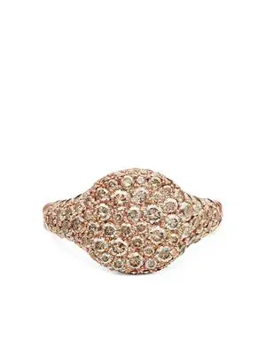 David Yurman 18kt Rose Gold Chevron Diamond Ring - Pink