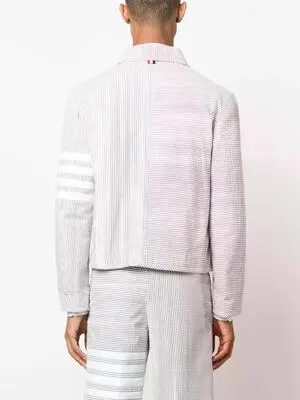 Thom Browne Unconstructed 4-bar Seersucker Jacket