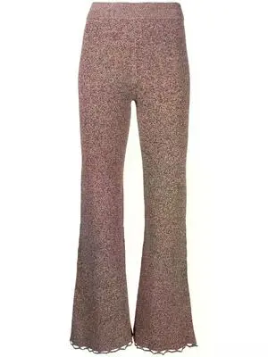 Ulla Johnson Knitted Flared Trousers - Multicolour