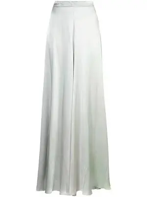 Voz VOZ Palazzo Trousers In Silk Grey