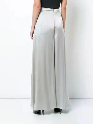 Voz Palazzo Trousers In Silk - Grey