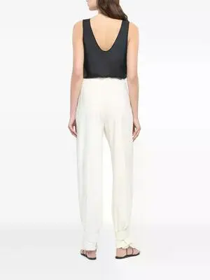 Another Tomorrow Pleated Belted Trousers