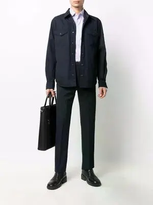 Giorgio Armani Long-sleeved Shirt Jacket - Blue