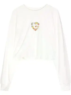 GROUND ZERO Logo-print Cotton T-shirt - Neutrals