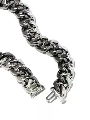 Shay 18kt White And Black Gold Curb-link Bracelet