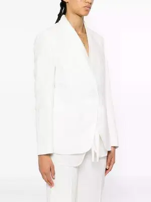 Brunello Cucinelli Layered Single-breasted Blazer - White