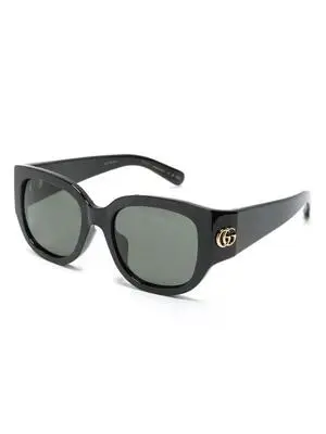 Gucci Acetate Square Frame Sunglasses - Black