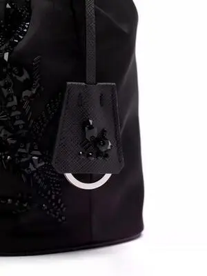Prada Embellished Drawstring Tote Bag