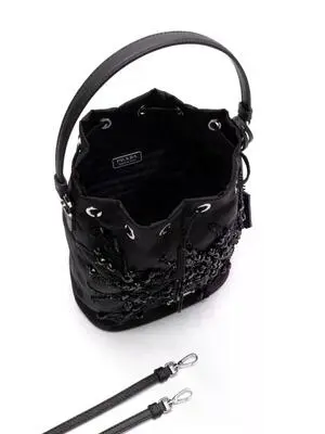 Prada Embellished Drawstring Tote Bag
