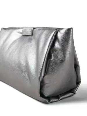 Brunello Cucinelli Lamé Calfskin Clutch Bag