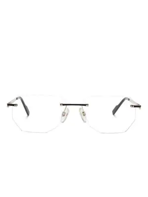 Cazal Rimless Octagonal Eyeglasses - Gold