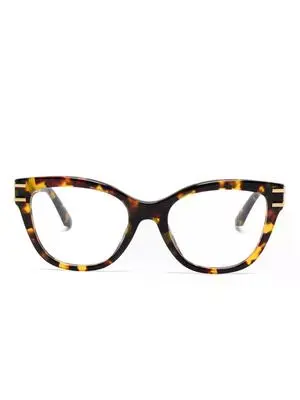 Dolce & Gabbana Tortoiseshell-effect Cat Eye Eyeglasses - Brown