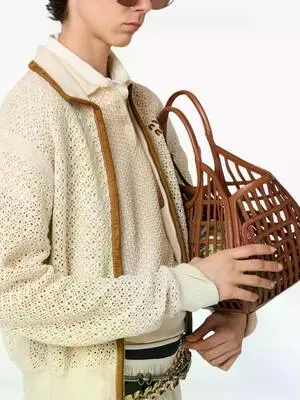 Miu Miu Crochet Workmanship Zip-up Cardigan