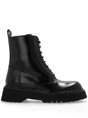 Gucci Leather Combat Boots